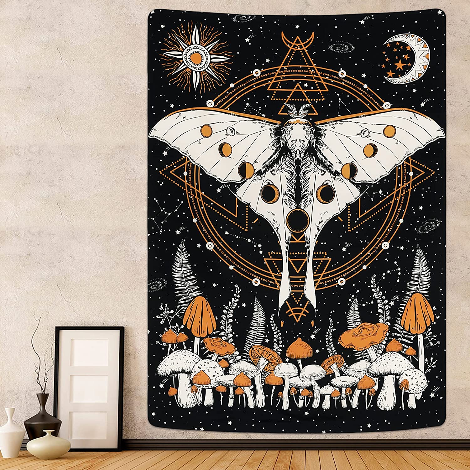 Black Moth Tapestry - Aesthetic Decor | Tapestry Girls