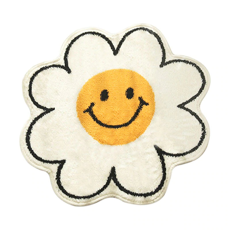 Smiley Flower Rug - Aesthetic Decor | Tapestry Girls