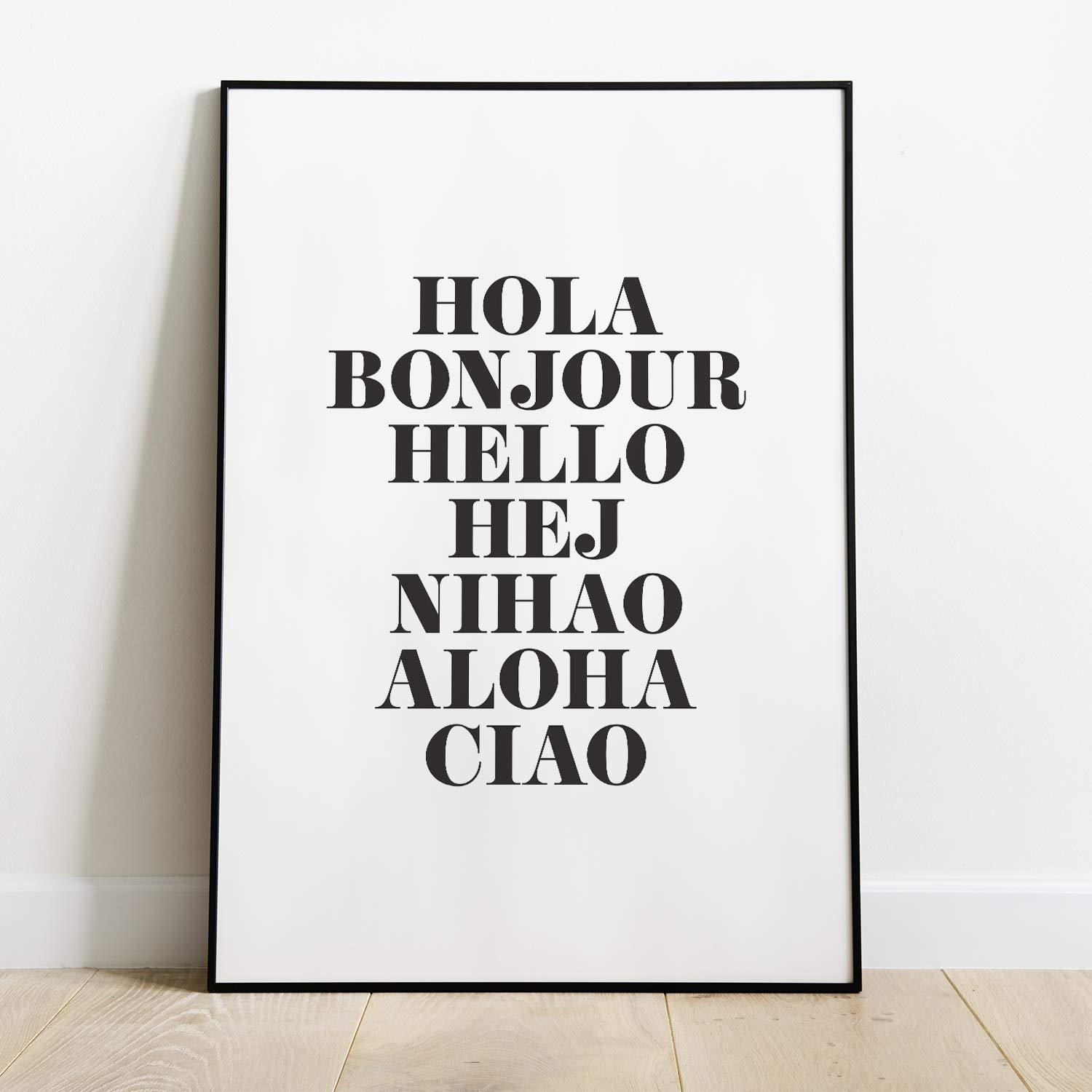 Hello Bonjour Poster - Poster for Dorm | Tapestry Girls