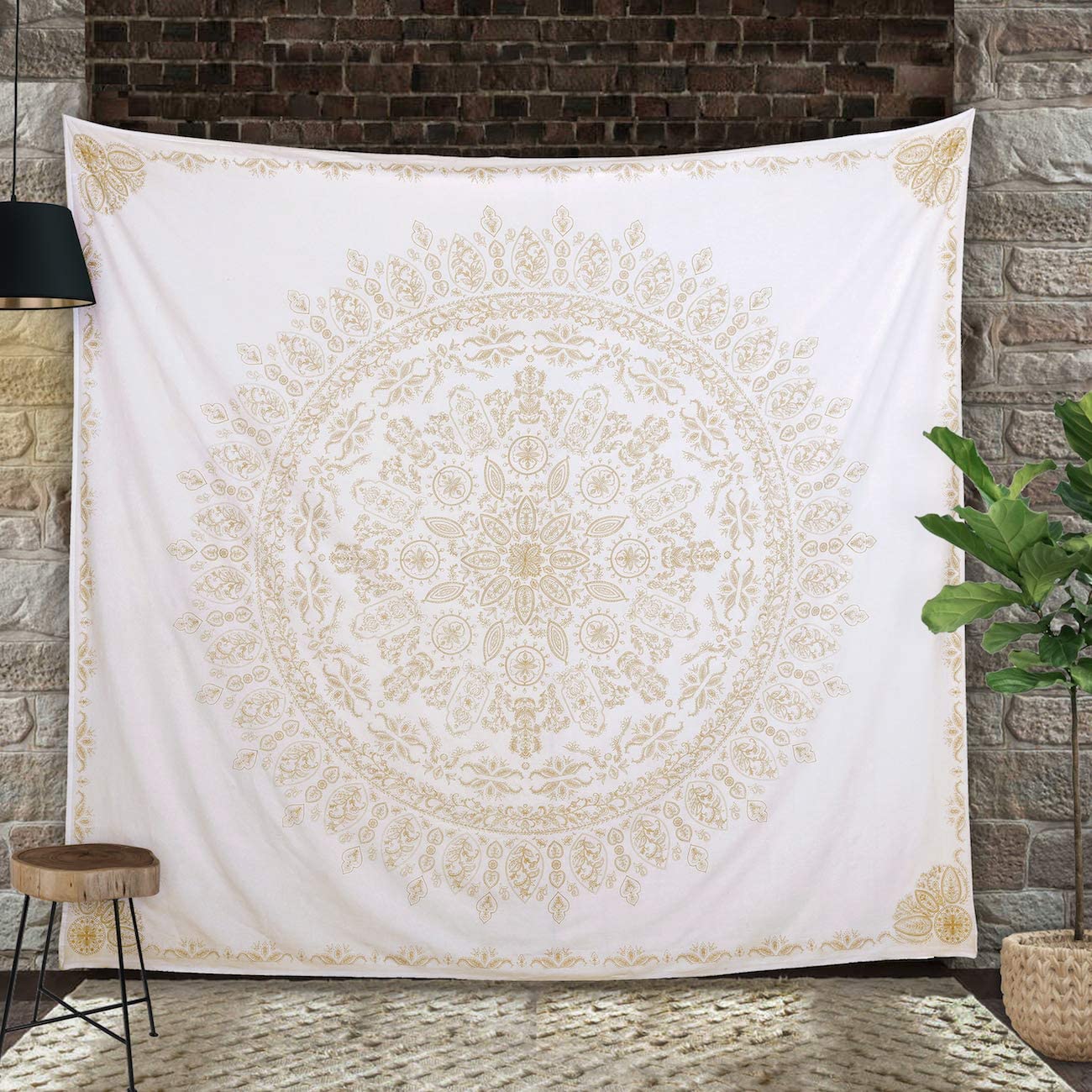 Gold and White Tapestry - Gold Tapestry | Tapestry Girls
