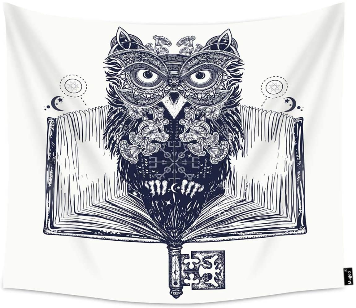 Owl Of Knowledge Tapestry - Owl Tapestry | Tapestry Girls