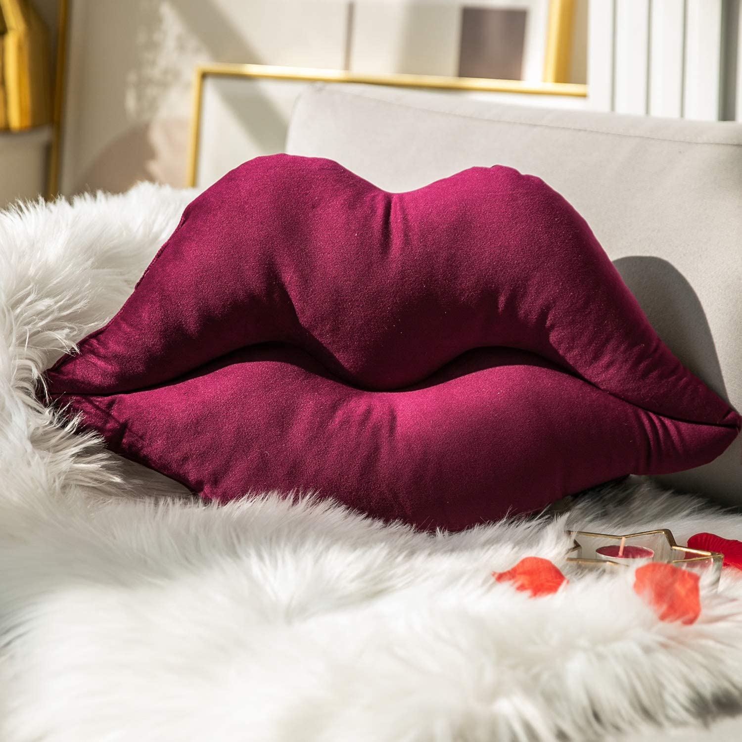 Purple Lips Pillow - Aesthetic Pillow | Tapestry Girls