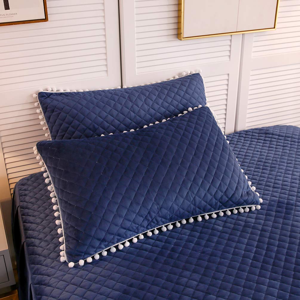 blue bed cushion