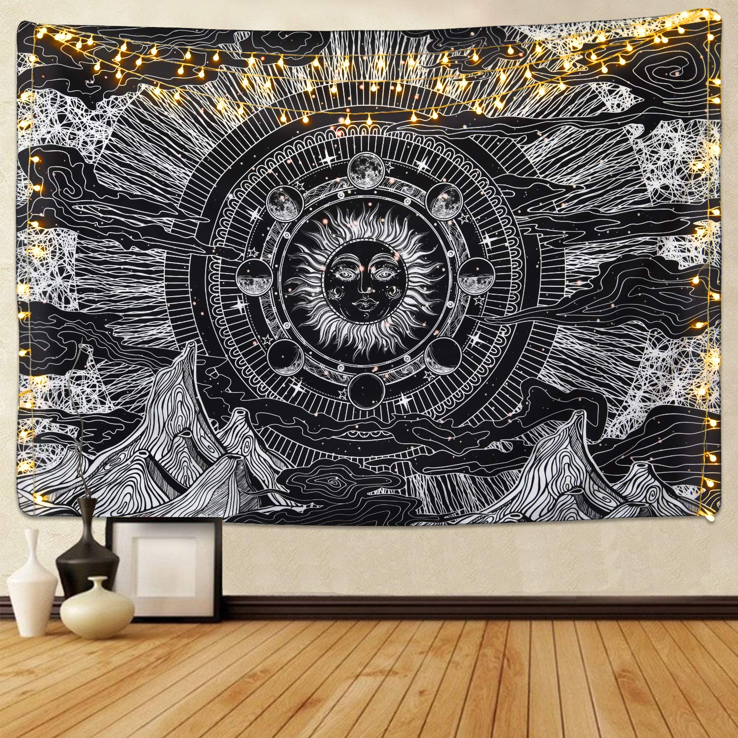 Sun Eclipse Tapestry - Black Tapestry | Tapestry Girls