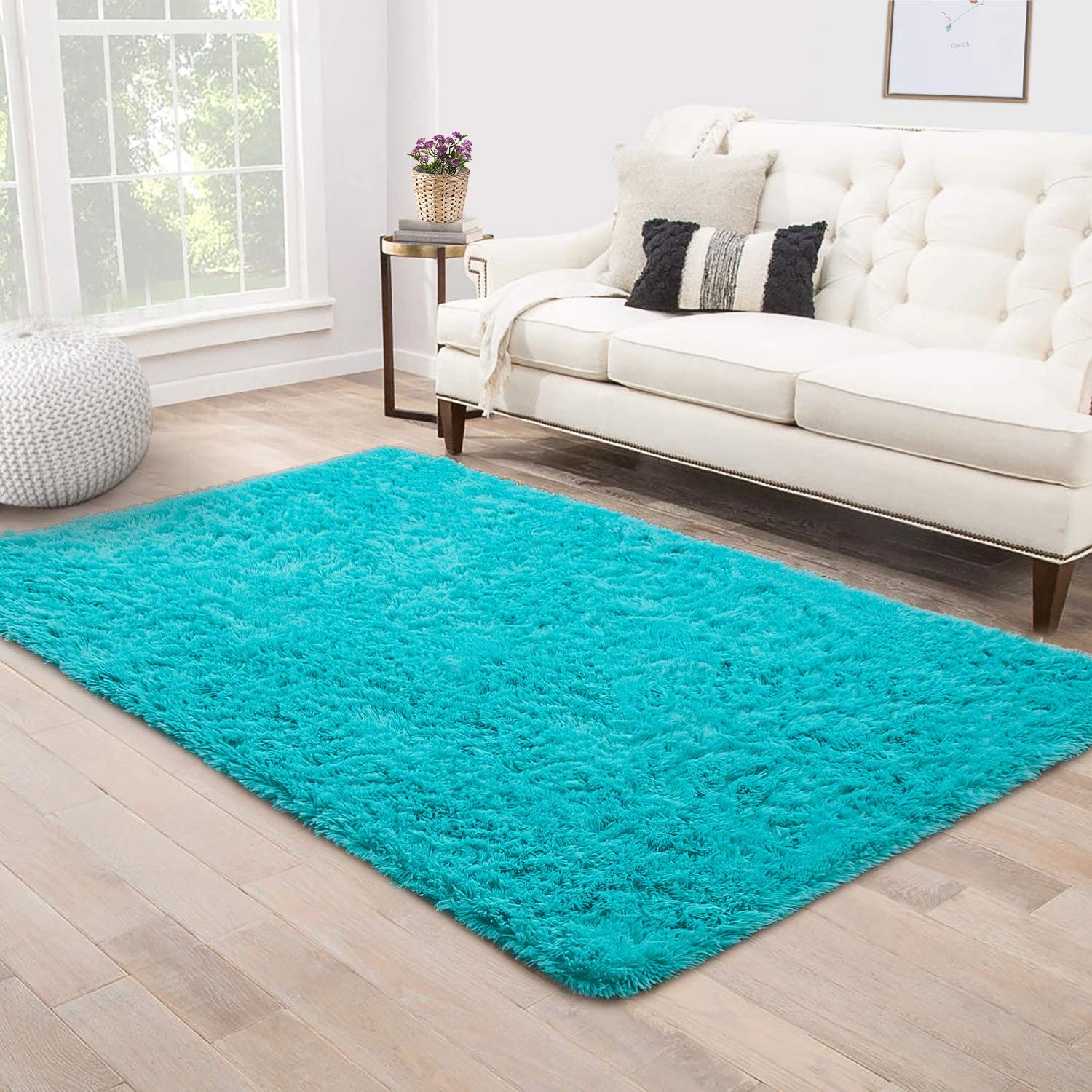 Teal Plush Rug - Fluffy Rugs | Tapestry Girls