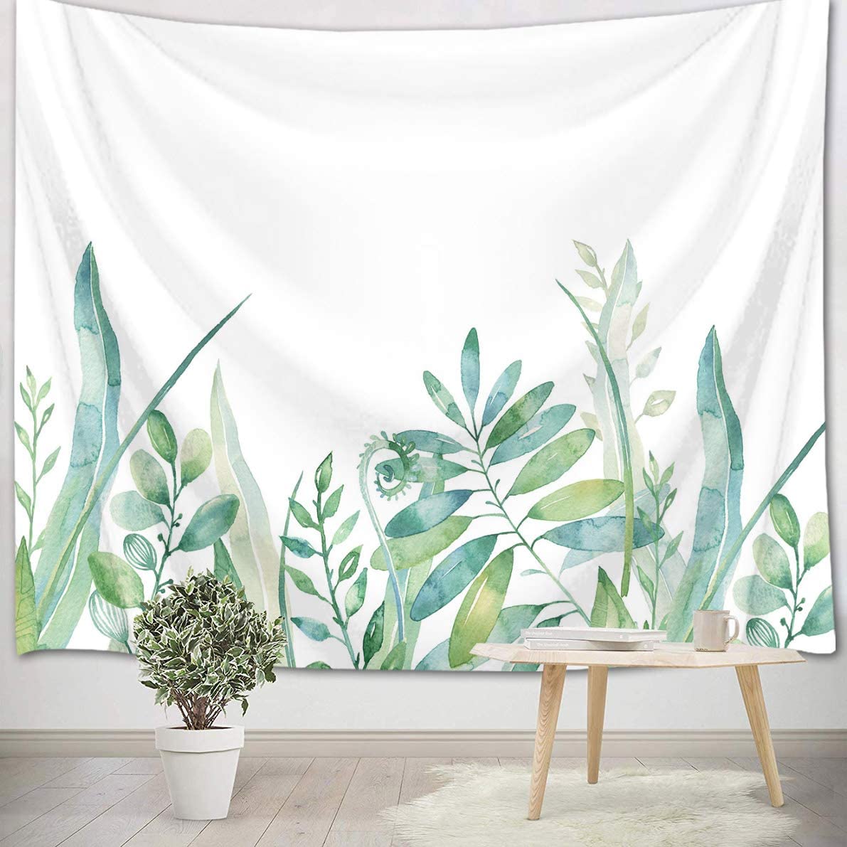 Watercolor Leaf Tapestry - Watercolor Tapestry - Tapestry Girls