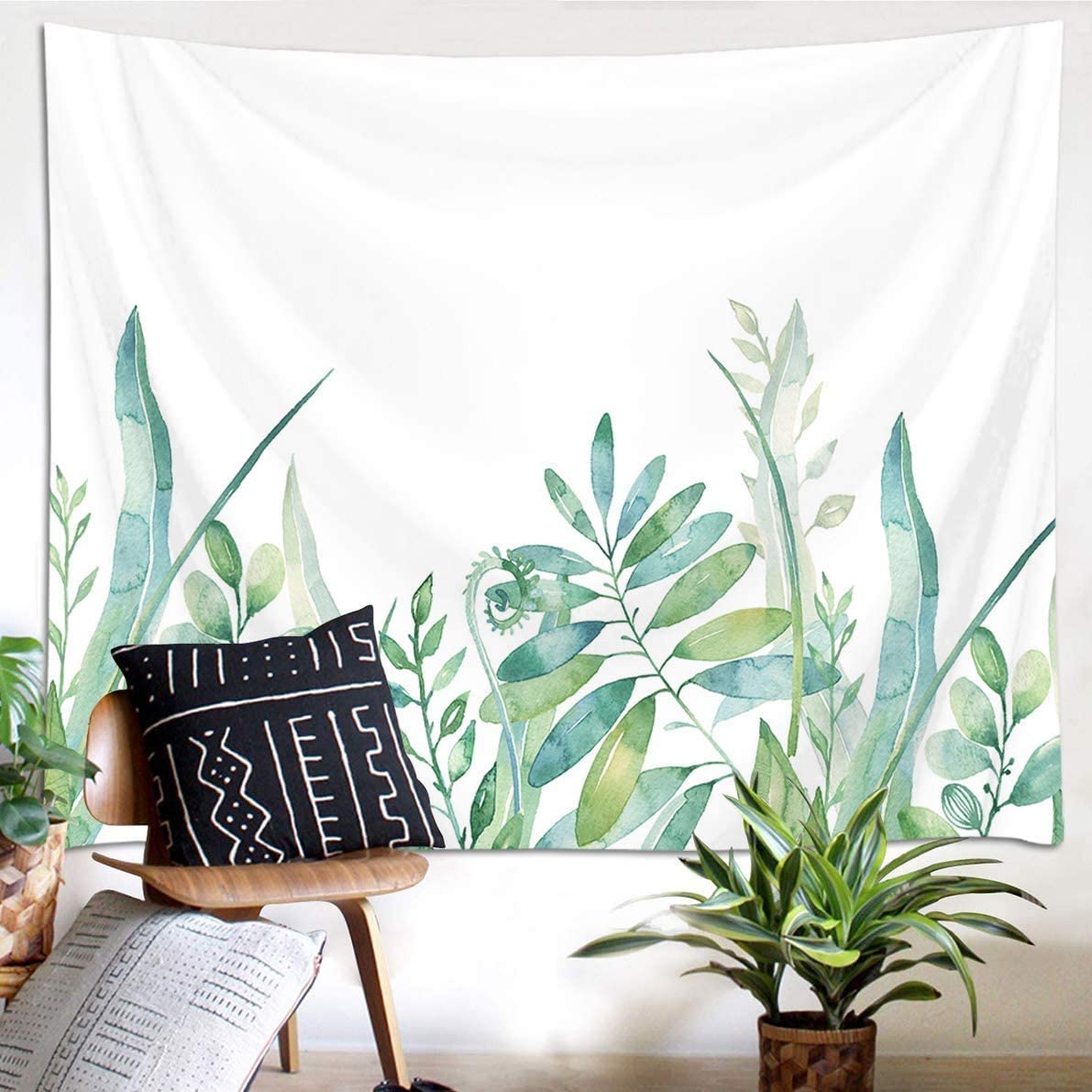 Watercolor Leaf Tapestry - Watercolor Tapestry - Tapestry Girls