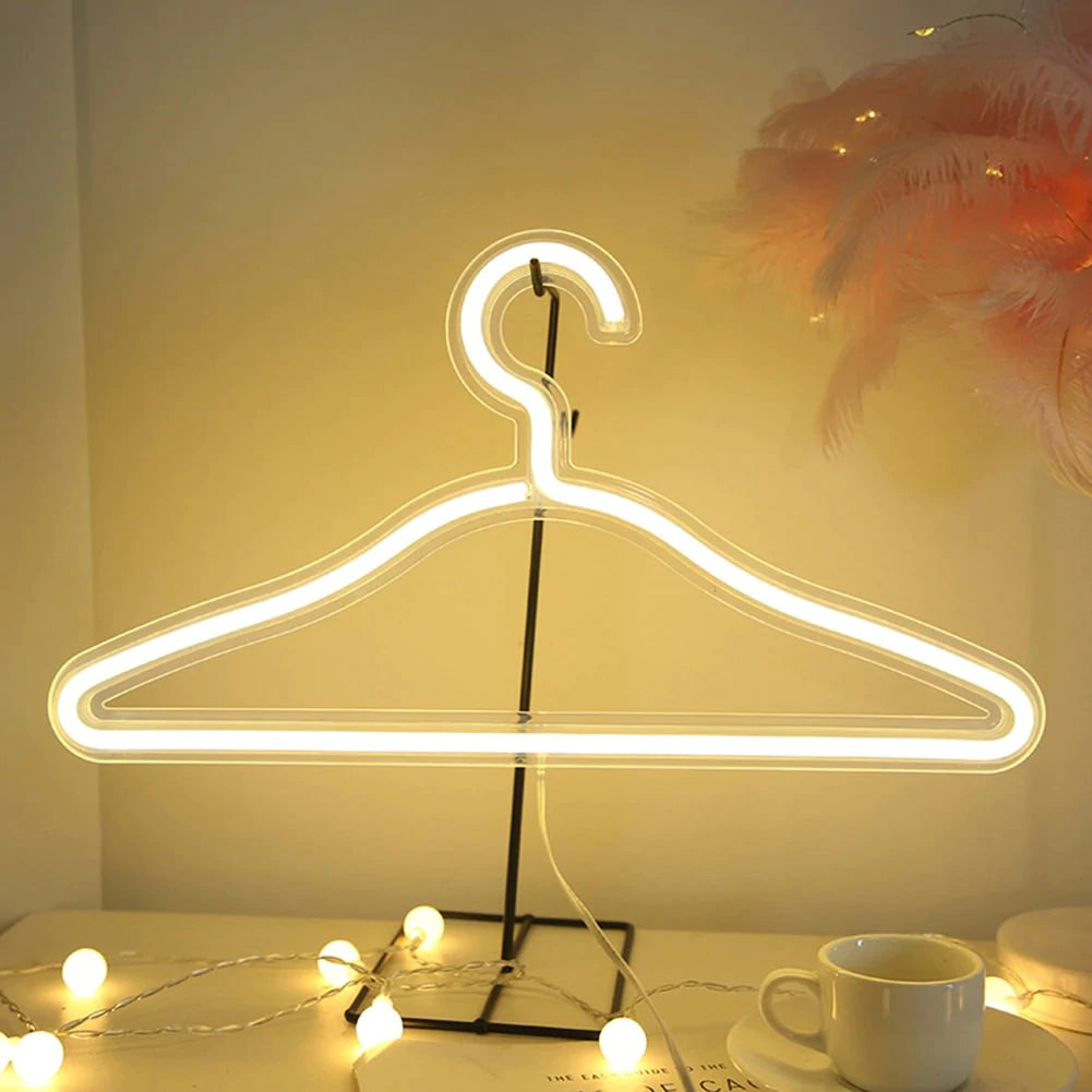 Yellow Neon Hanger - Aesthetic Decor | Tapestry Girls
